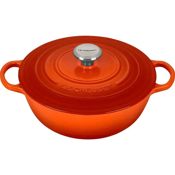 LE CREUSET Signature 7.5-quart Enameled Cast Iron Brazier - Flame