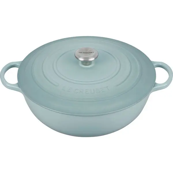 LE CREUSET Signature 7.5-quart Enameled Cast Iron Brazier - Sea Salt