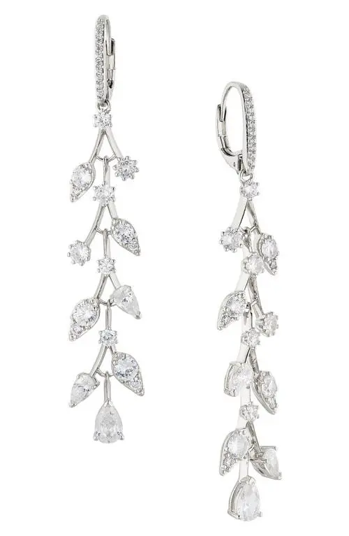 Nadri Olivia Drop Earrings - Rhodium