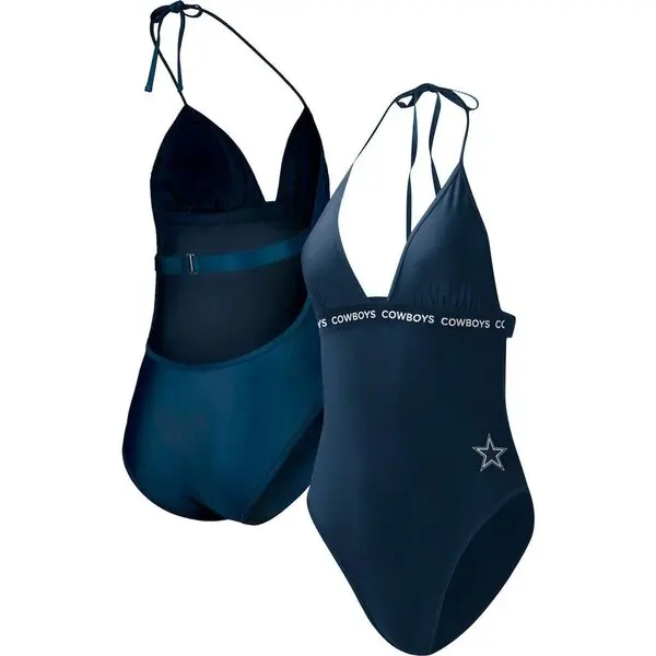 G-III 4HER BY CARL BANKS Dallas Cowboys Full Count One-piece Swimsuit - Navy