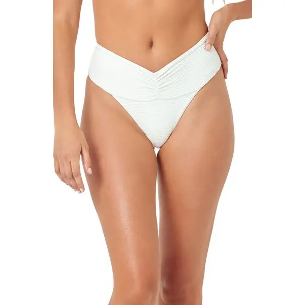 L*Space Bardot Ribbed Bikini Bottom - Cream