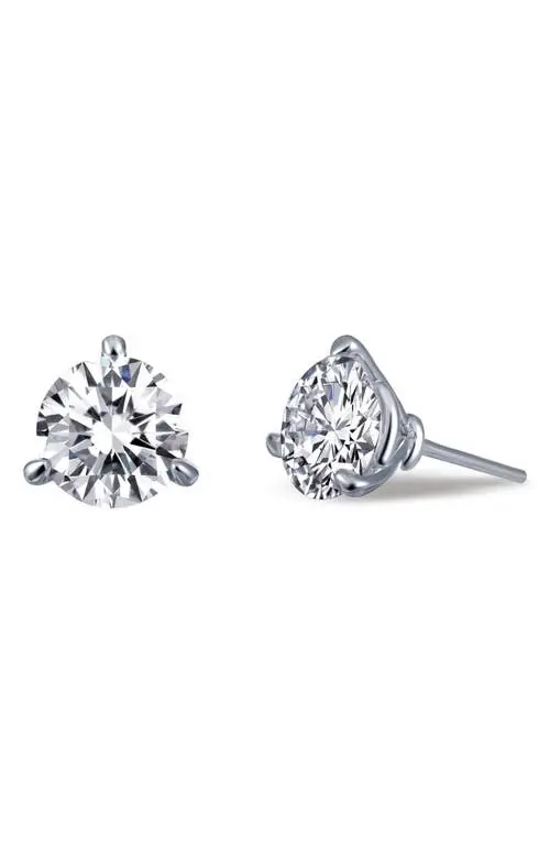 Lafonn Simulated Diamond Stud Earrings - White/silver