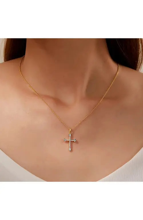 Lafonn Pavé Simulated Diamond Cross Pendant Necklace