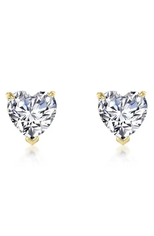 Lafonn Simulated Diamond Heart Stud Earrings - White