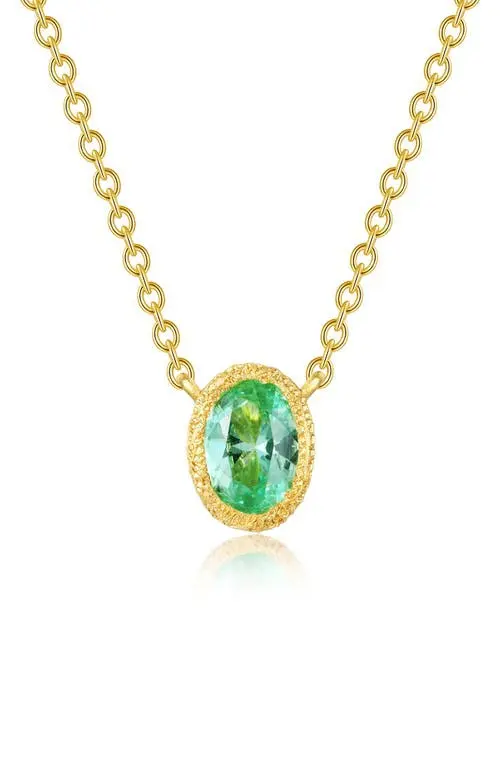 Lafonn Oval Sapphire Pendant Necklace - Green