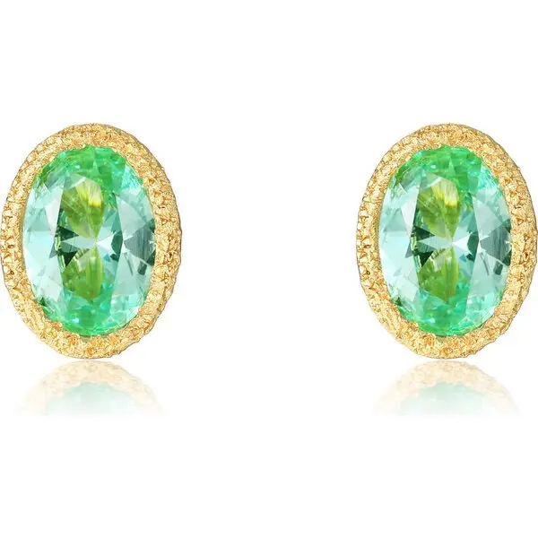 Lafonn Lab Grown Sapphire Stud Earrings - Green
