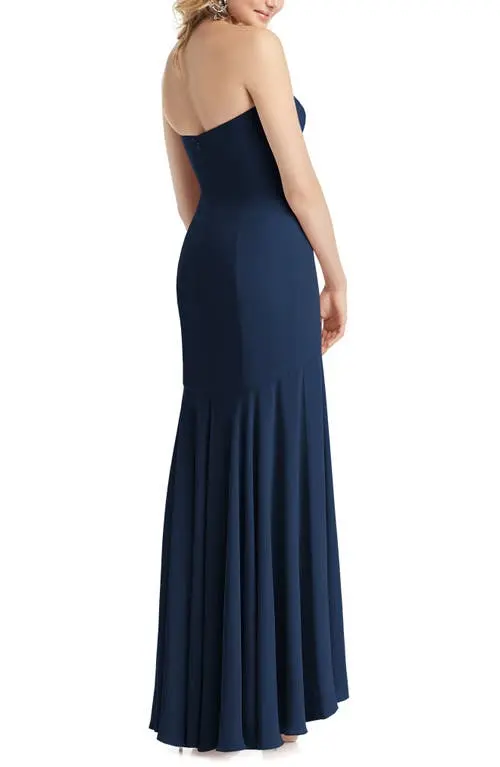 After Six Strapless High-low Matte Chiffon Gown