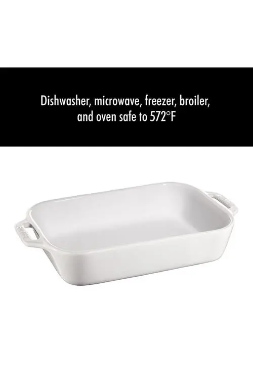 STAUB 2-piece Baking Dish - White