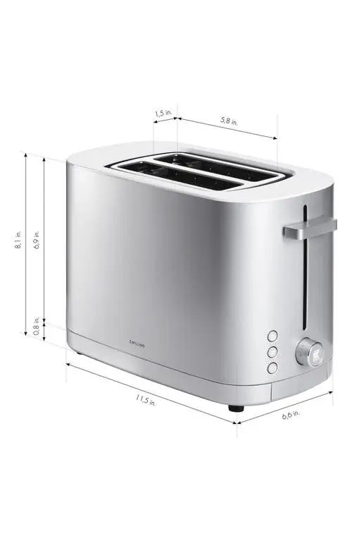 ZWILLING Enfinigy 2-slot Toaster - Silver