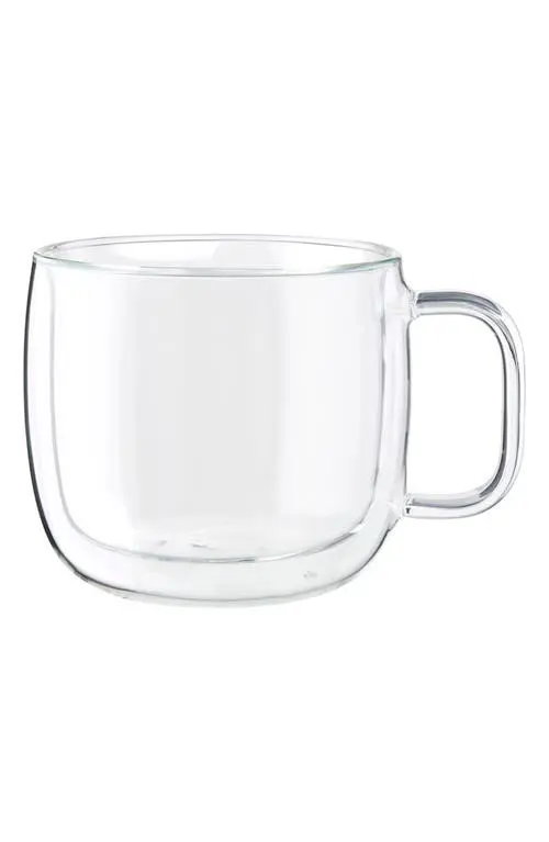 ZWILLING Sorrento Plus Set Of 2 Double Wall Glass Cappuccino Mugs - Clear