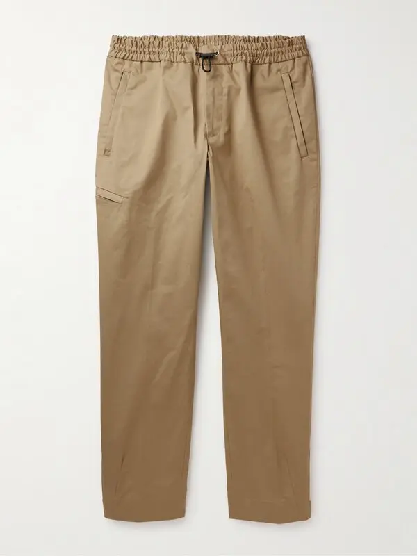 Moncler Tapered Cotton-blend Gabardine Trousers