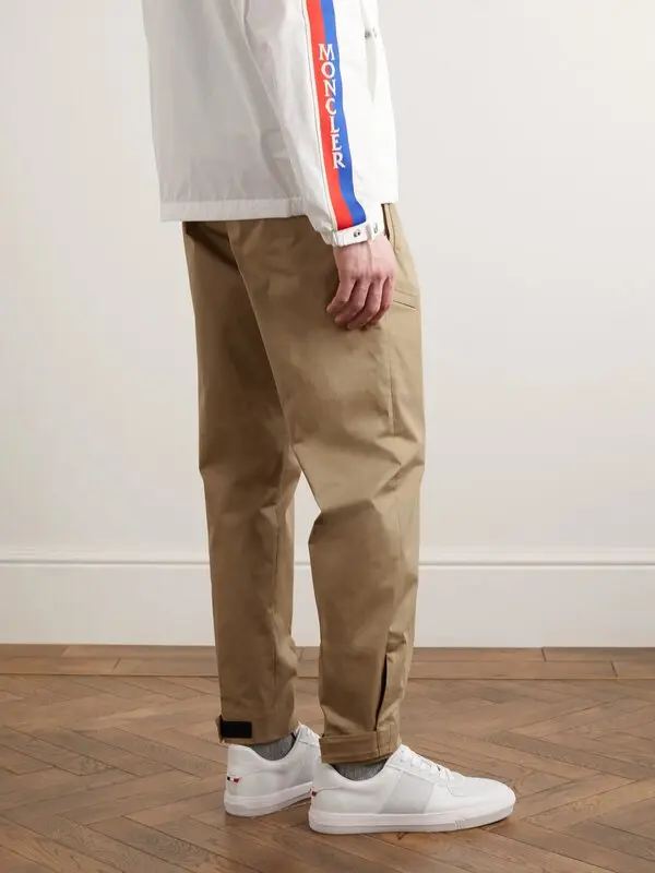 Moncler Tapered Cotton-blend Gabardine Trousers