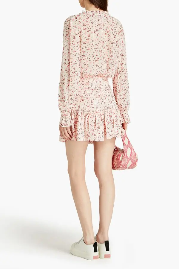 GANNI Floralprint Georgette Blouse