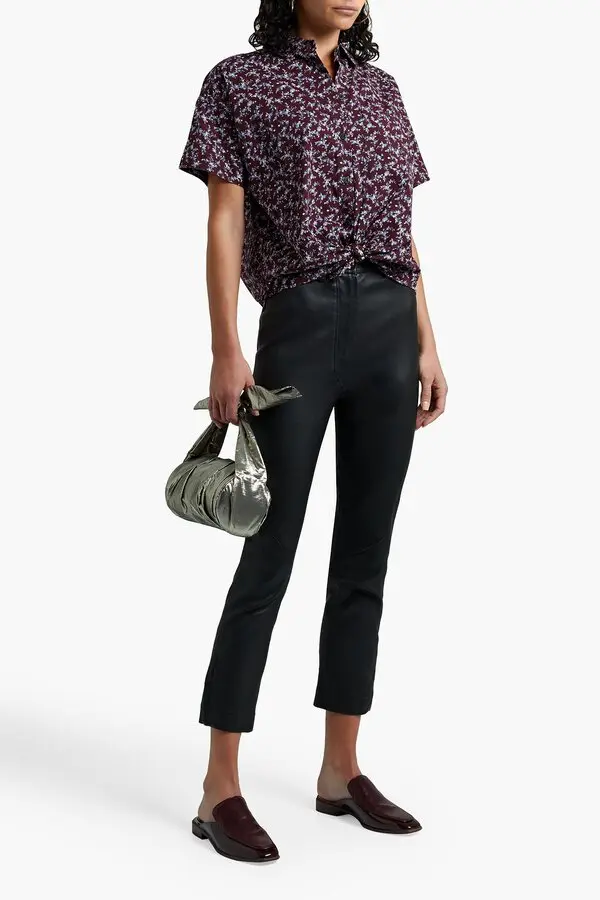 Rag & Bone Tie-front Floral-print Shirt