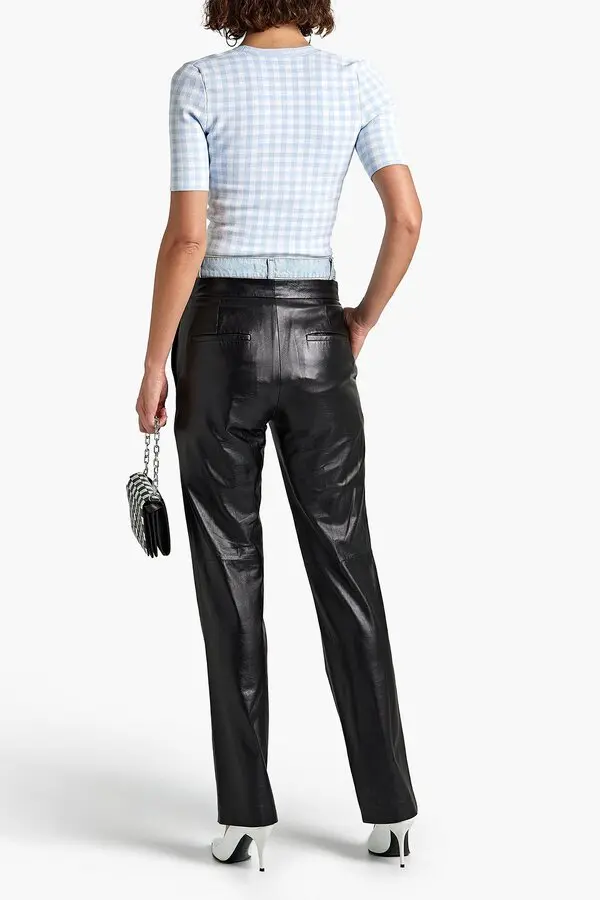 Alexander Wang Gingham Stretchknit Top