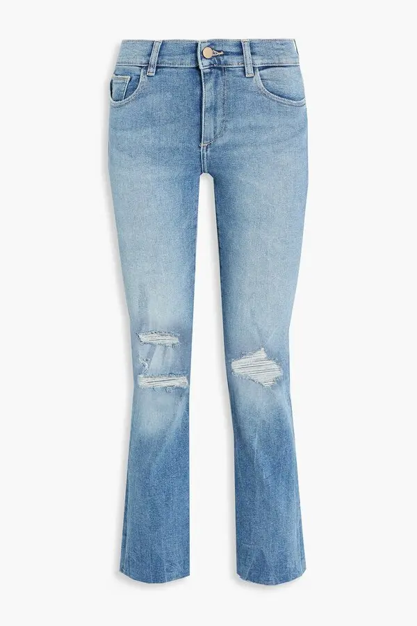 DL1961 Mara Cropped Distressed Midrise Slimleg Jeans