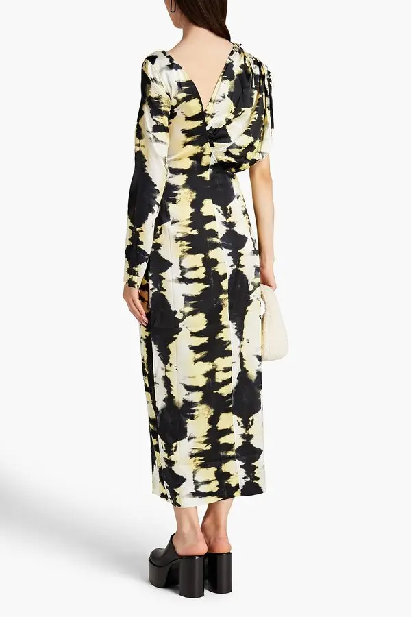 ganni silk stretch satin wrap dress Rent Silk Stretch Satin Wrap Dress - Ganni