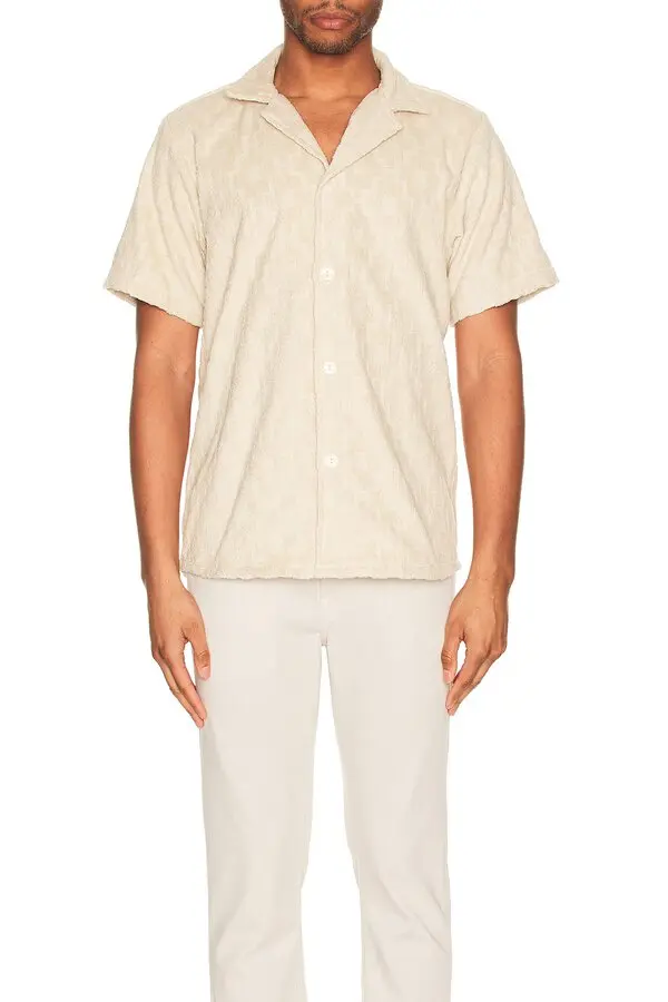 Oas Machu Cuba Terry Shirt In Brown