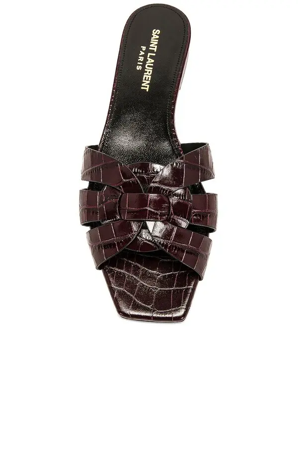Saint Laurent Tribute Sandal - Barolo