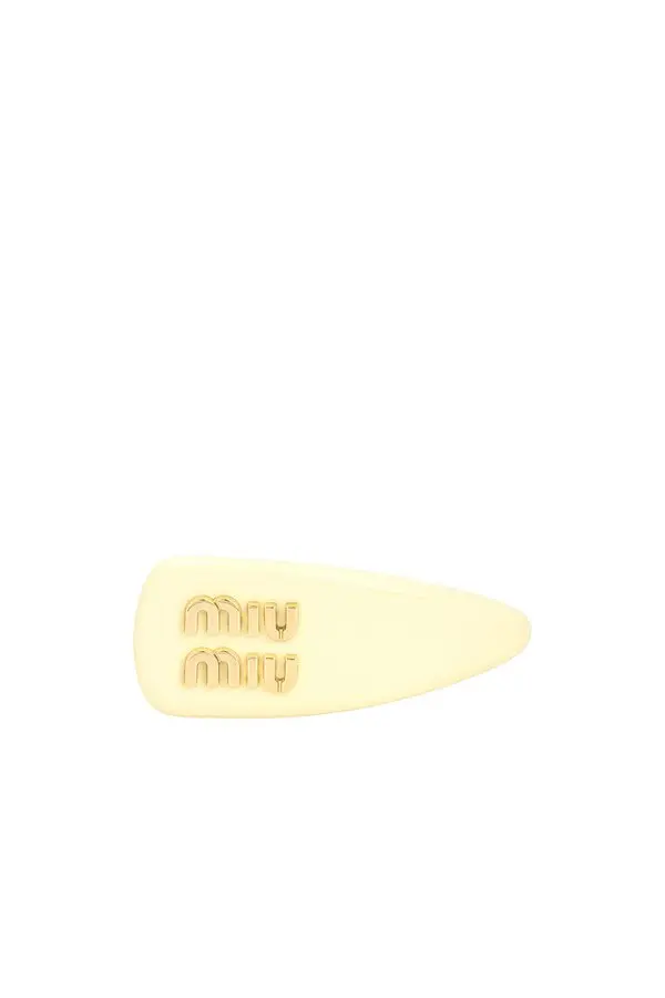 Miu Miu Vernice Hair Clip - Burro