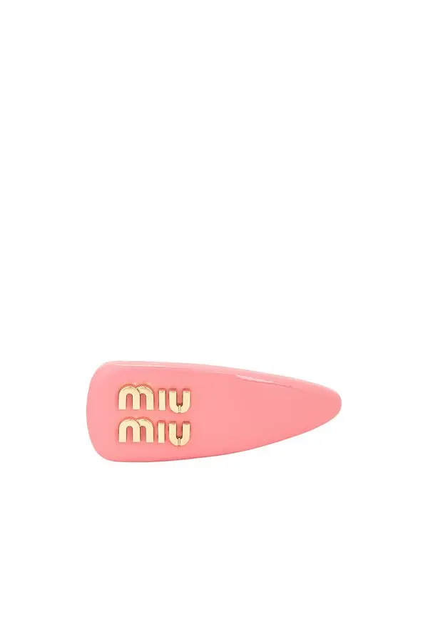 Miu Miu Vernice Hair Clip - Geranio