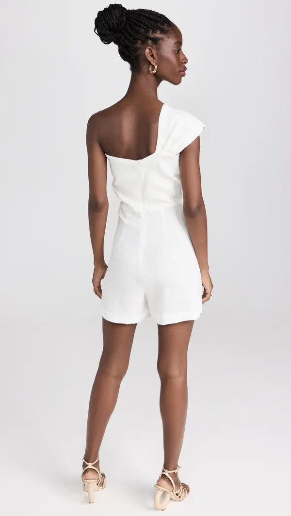 JBQ Solange Linen Romper - Ecru