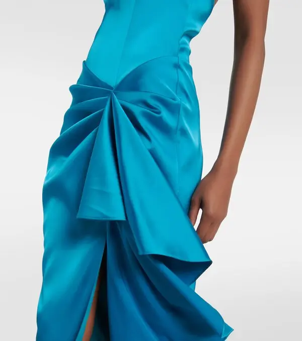 RASARIO Halterneck Draped Gown