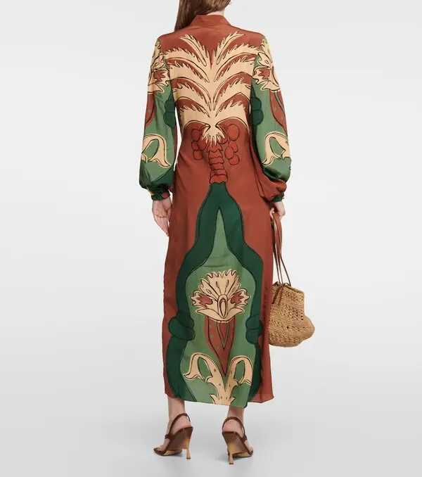 Johanna Ortiz Printed Maxi Wrap Dress - Multicoloured
