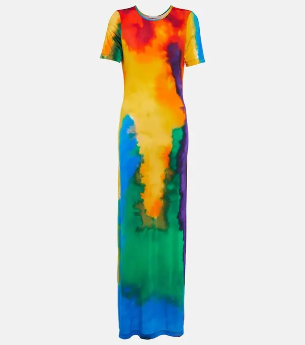 Rabanne Printed Maxi Dress - Black