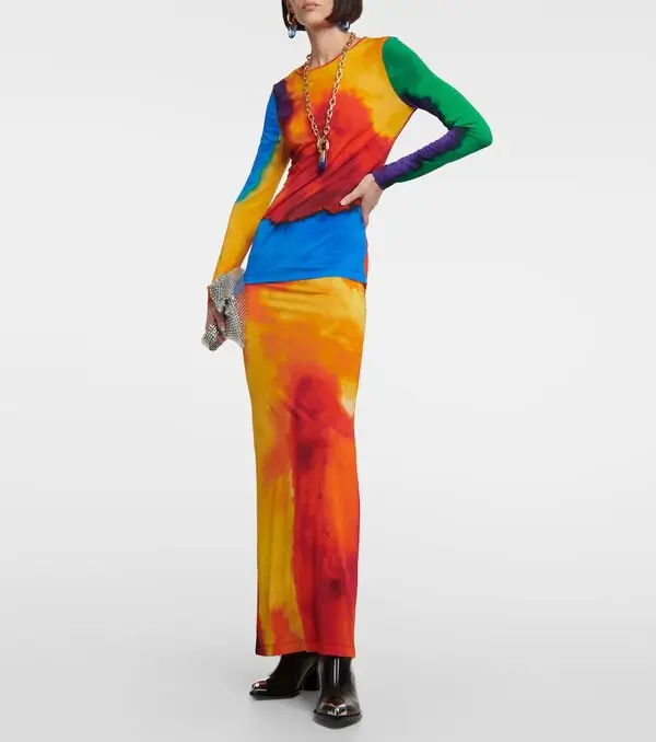 Rabanne Printed Jersey Top