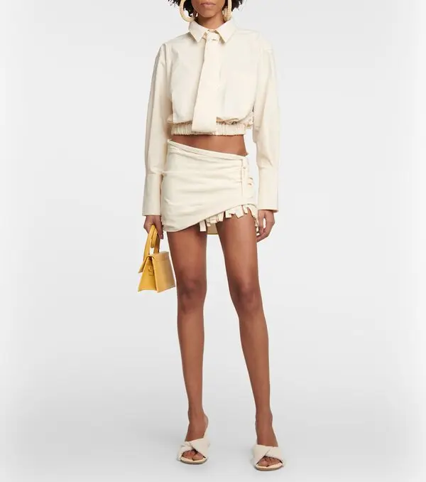 Jacquemus Artichaut Ruffled Miniskirt - White