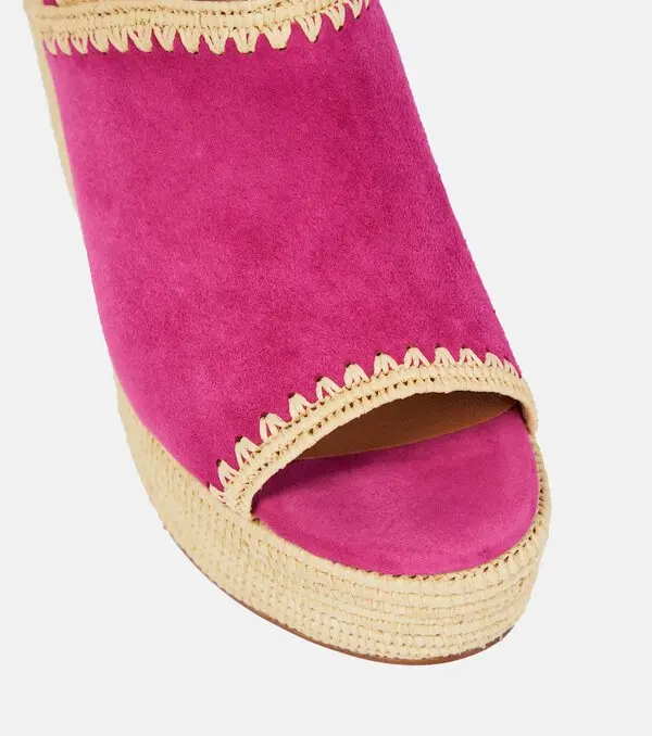 Clergerie Damya Suede Wedge Sandals