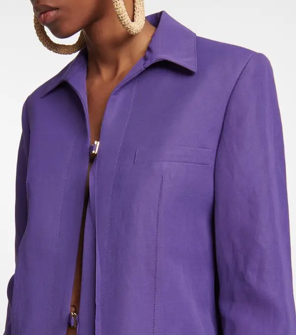 Jacquemus Amaro Twill Jacket - Purple