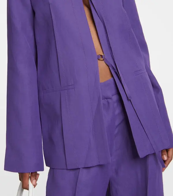 Jacquemus Amaro Twill Jacket - Purple