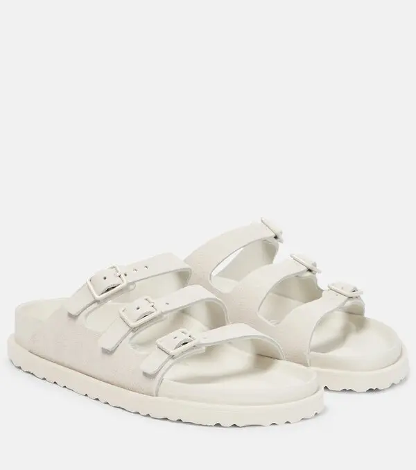 BIRKENSTOCK Florida Suede Sandals - White