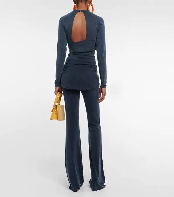 Jacquemus Le Pantalon Espelho Flared Pants - Blue
