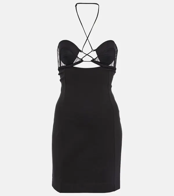 NENSI DOJAKA Cutout Minidress - Black