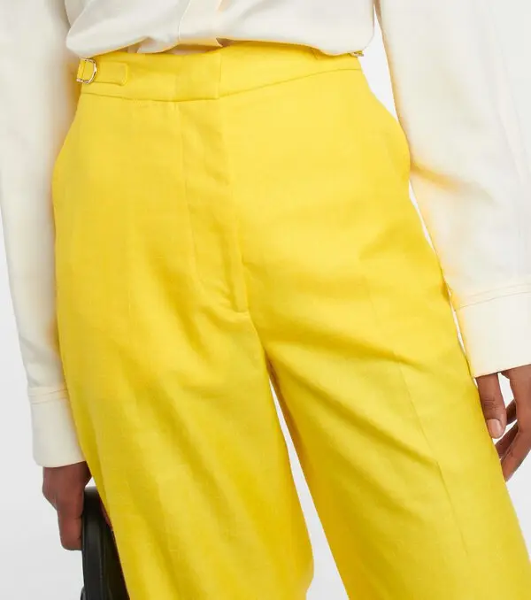 Gabriela Hearst Straight Leg Pants - Yellow