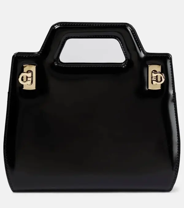 FERRAGAMO Wanda Mini Leather Tote