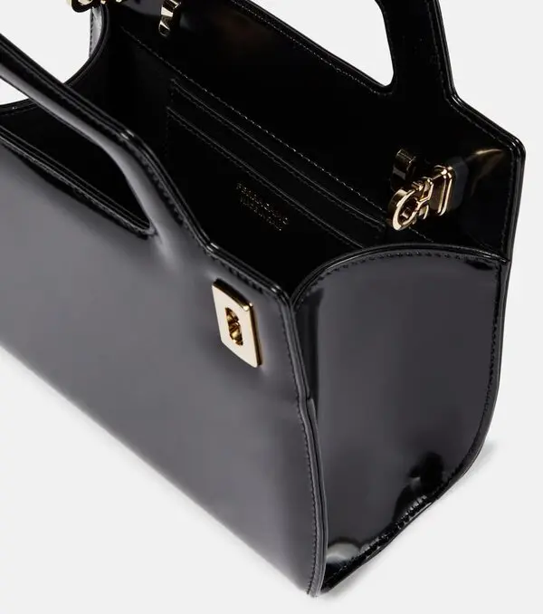 FERRAGAMO Wanda Mini Leather Tote