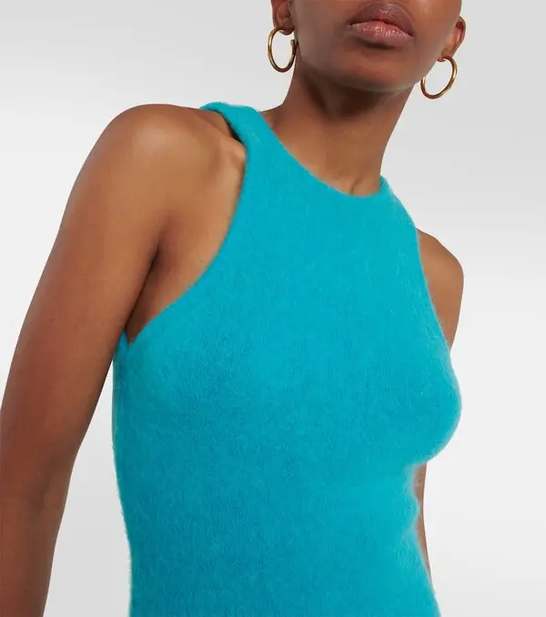 GANNI Alpaca And Wool-blend Mini Dress