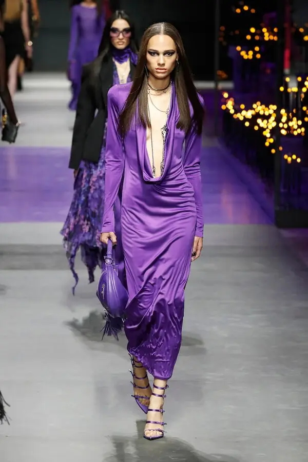 Versace Cowl-neck Draped Gown