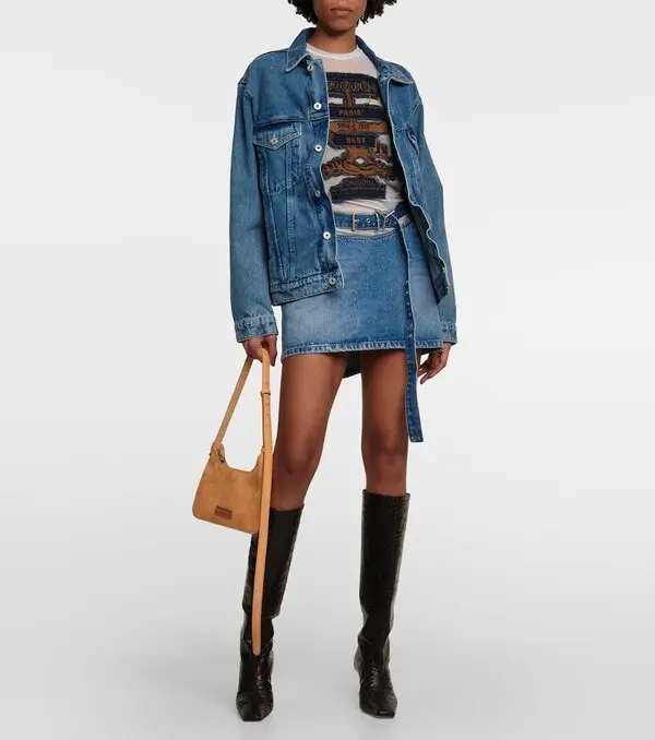 Y/project Cut-out Denim Miniskirt