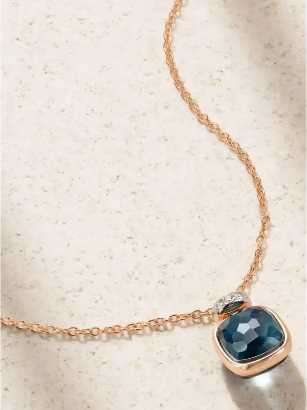 Pomellato Nudo Topaz And Diamond Necklace - Gold