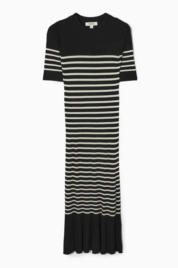 designer black wedding dresses Paillettes Bicolor Stripes Dress main image 1