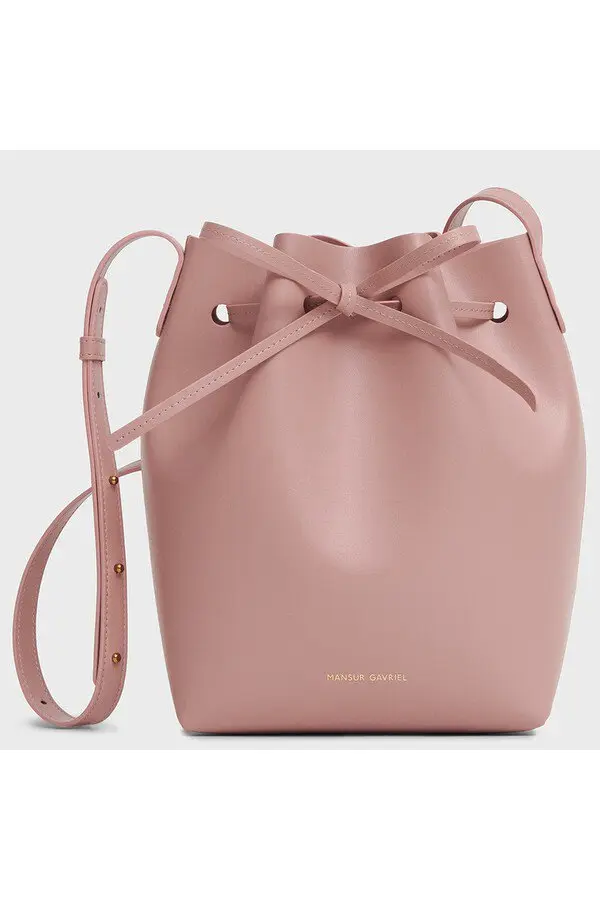 MANSUR GAVRIEL Vegan Leather Bucket Bag Dusty Rose/rosa