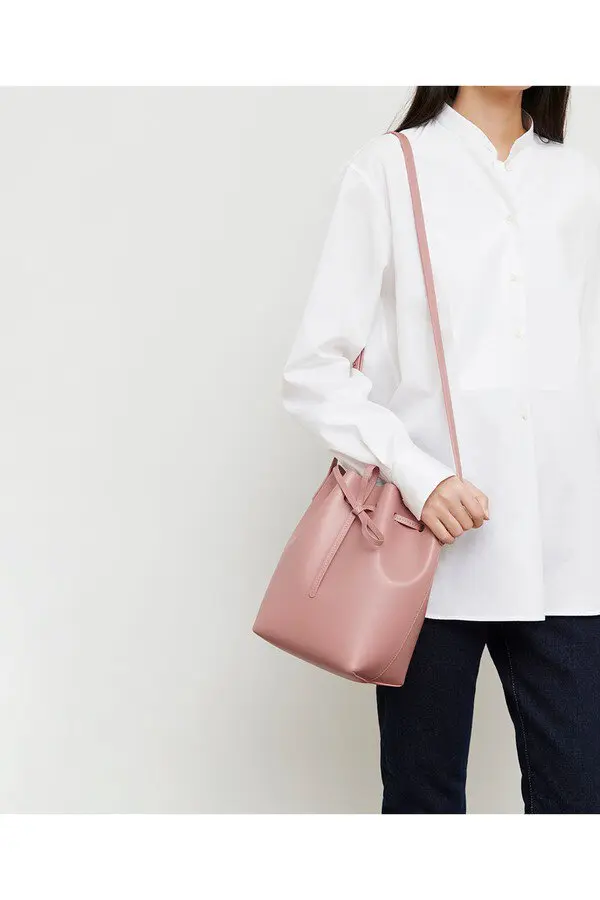 MANSUR GAVRIEL Vegan Leather Bucket Bag Dusty Rose/rosa