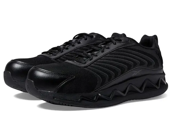 REEBOK Zig Elusion Heritage Work Sd Comp Toe High Top Lace-up Athletic Shoes - Black