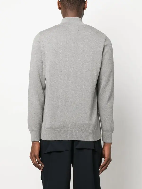 Barbour Embroidered-logo High-neck Jumper - Grey
