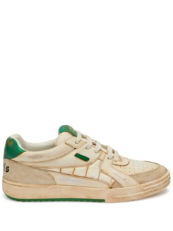 Palm Angels University Distressed Low-top Sneakers - Neutrals